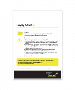 Guide: Layby Sales 2017 - Retail NZ