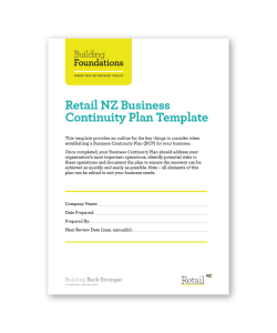 Template: Retail NZ Business Continuity Plan - Retail NZ